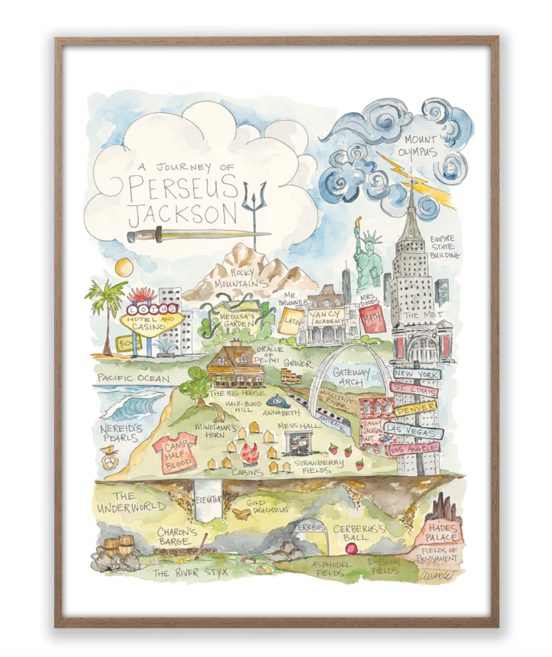 Perseus Imaginary Places Map | Fork of the South General Store