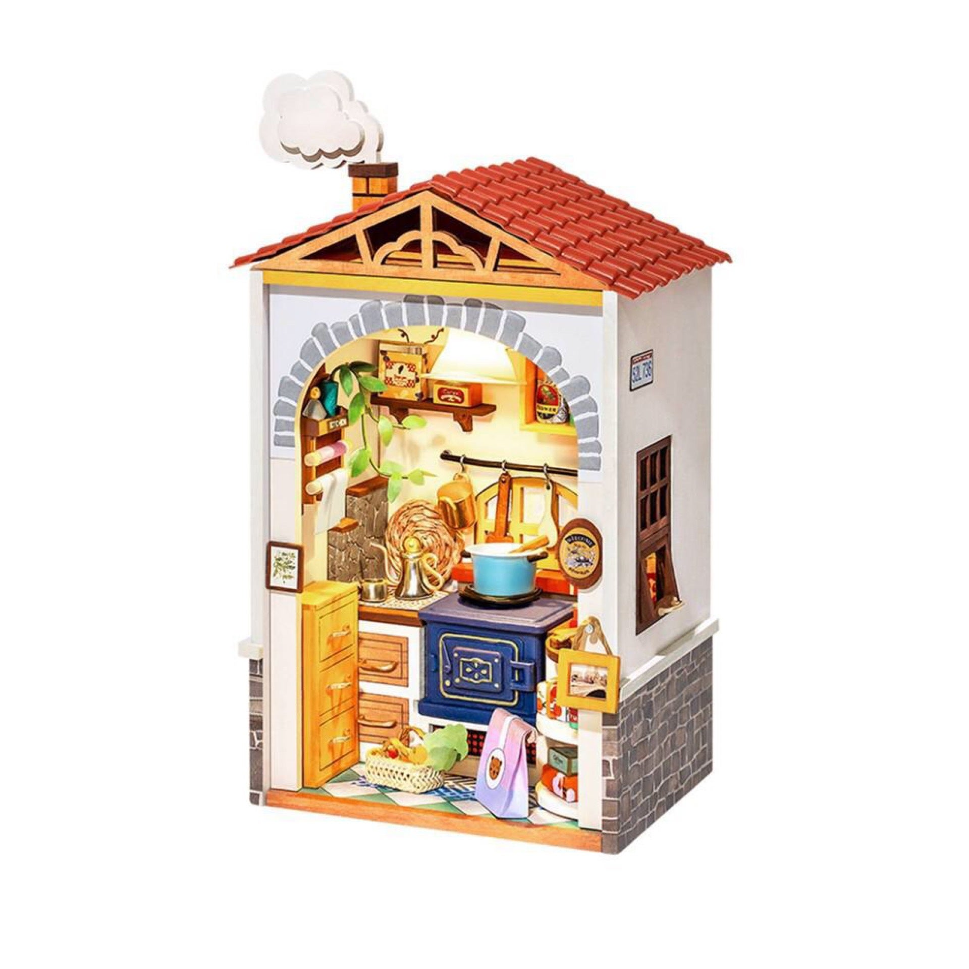 Flavor Kitchen DIY Miniature House Kit | 3D Model Craft Kit | Mini Town ...